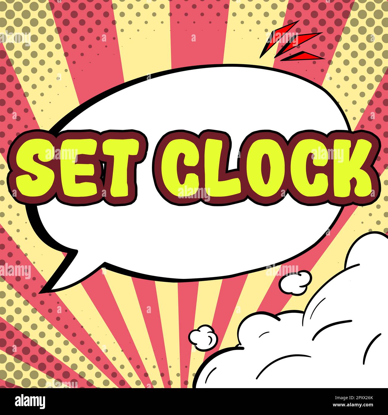 Sign displaying Set Clock, Word for put it to the right time or change ...