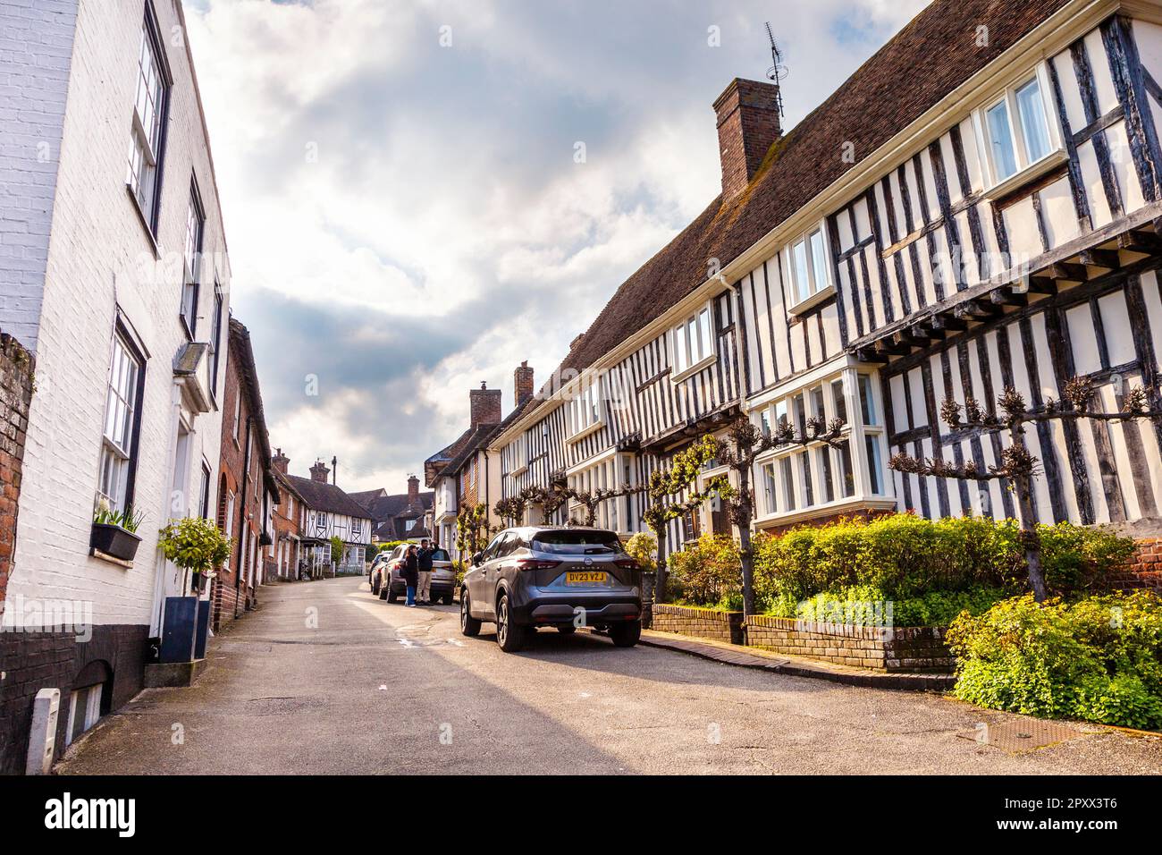 Exterior of historic 15th century half-timbered Cumberland House ...