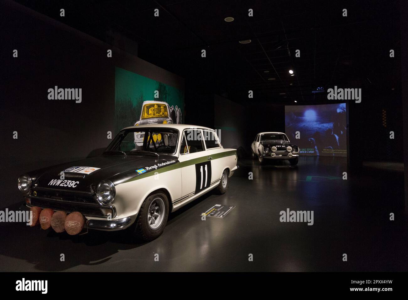 Ford Cortina Lotus MK1 (1966). Exhibition of old rally cars "Golden age ...