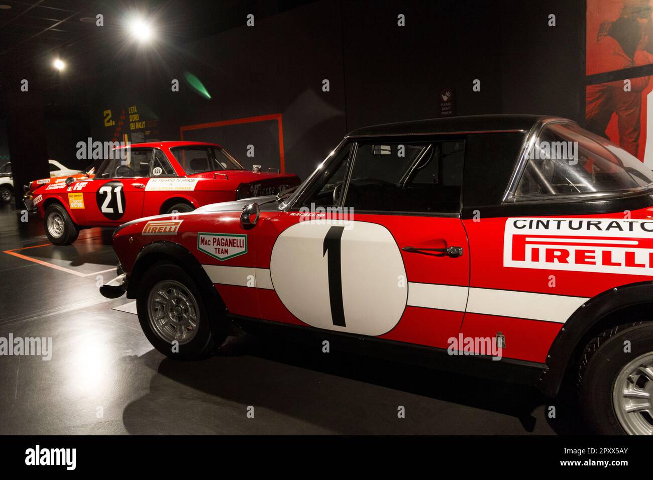 Fiat 124 Sport Spider (1974). Exhibition of old rally cars "Golden age ...