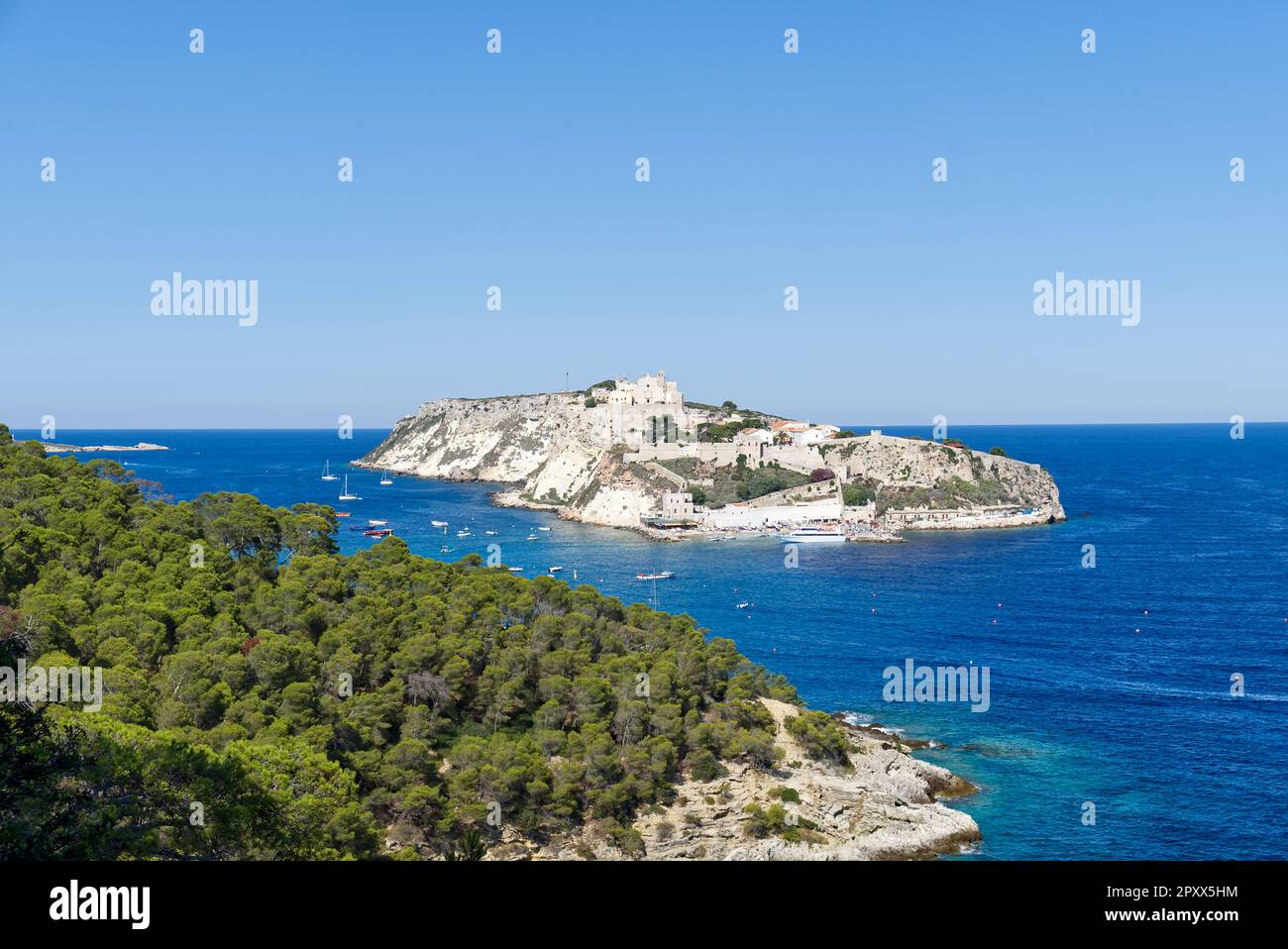 San Nicola island of the Tremiti Islands archipelago in summer, Puglia ...