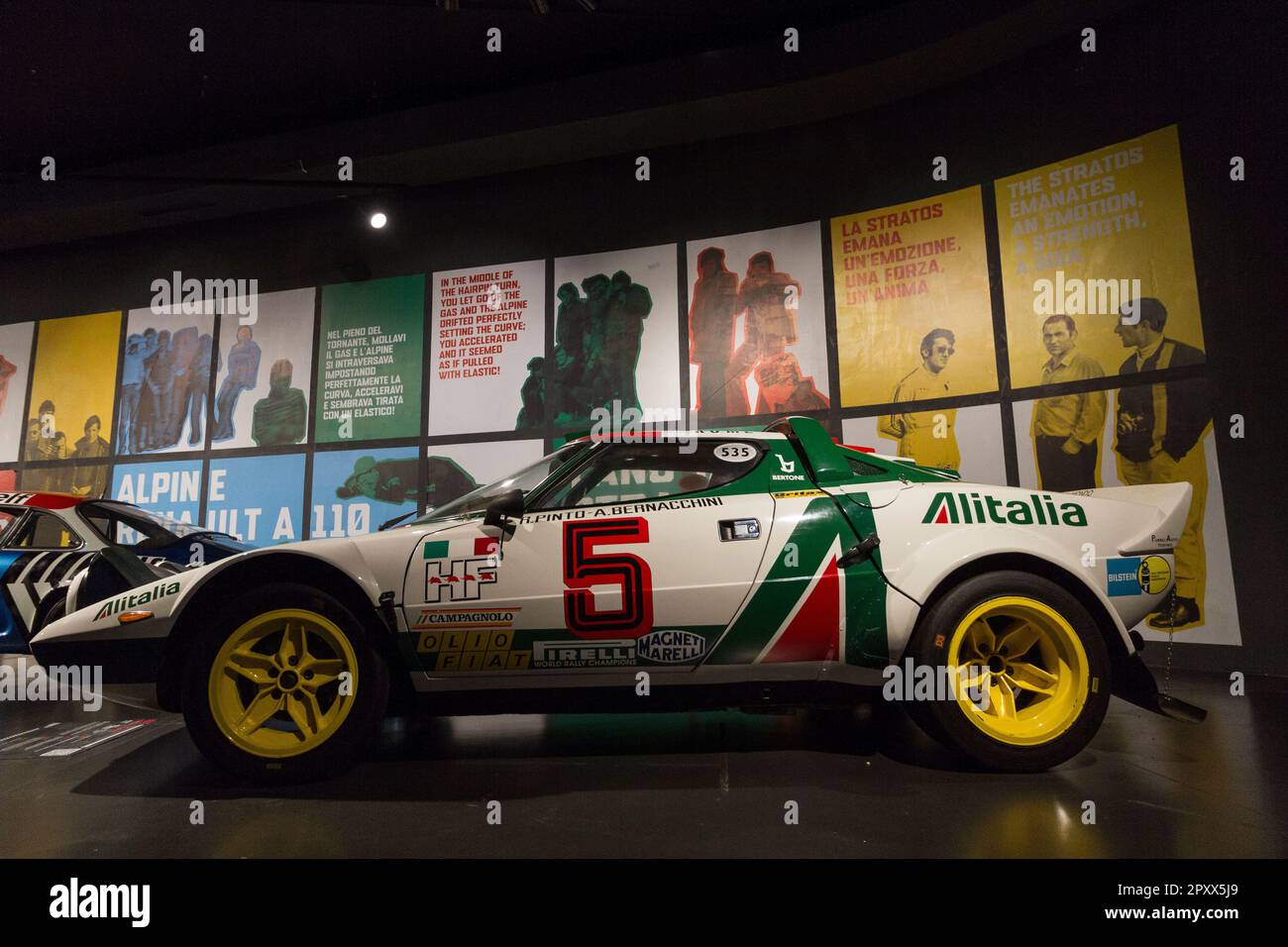 Lancia Stratos (1975). Exhibition of old rally cars "Golden age of ...