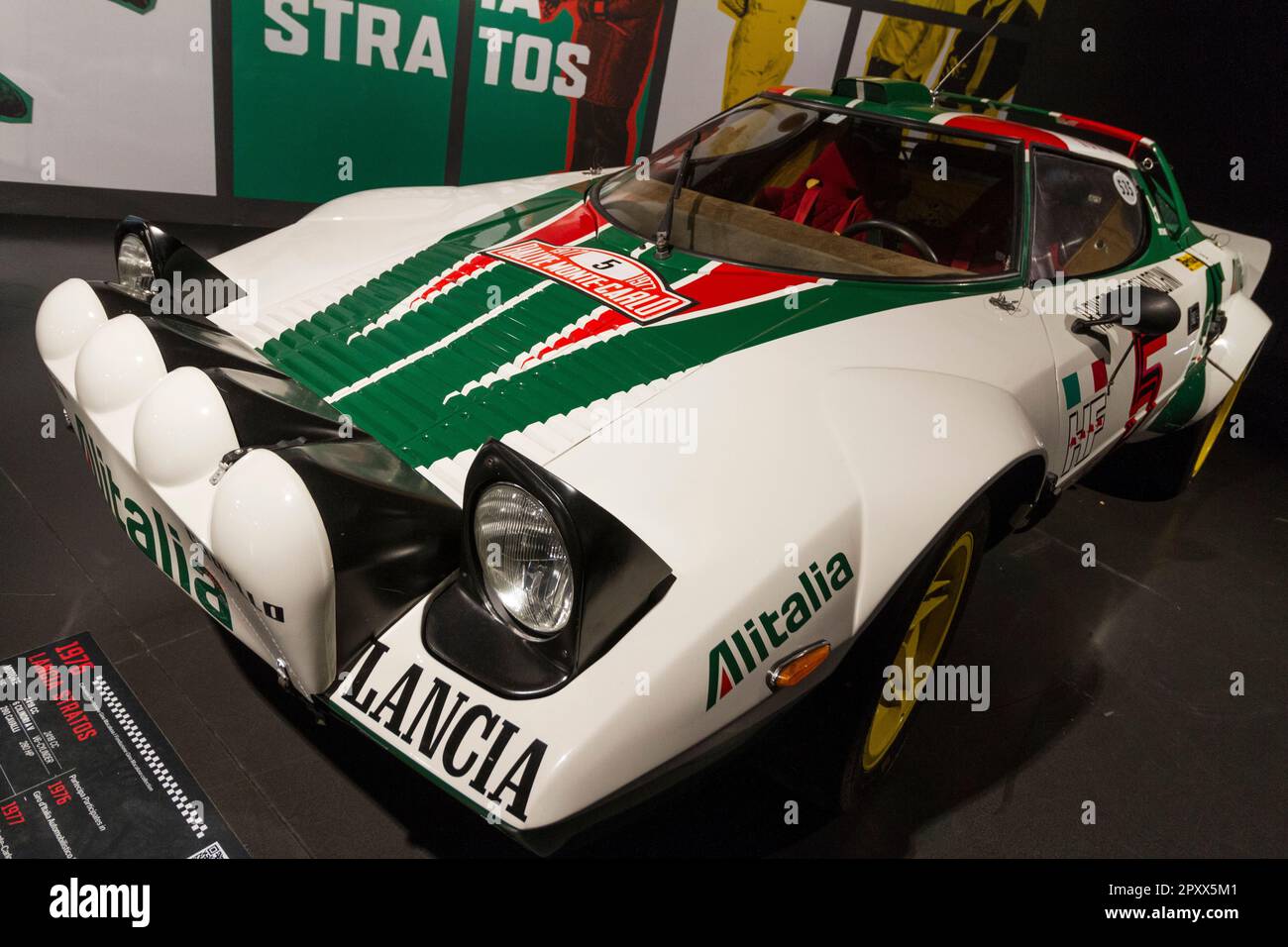 Lancia Stratos (1975). Exhibition of old rally cars "Golden age of ...