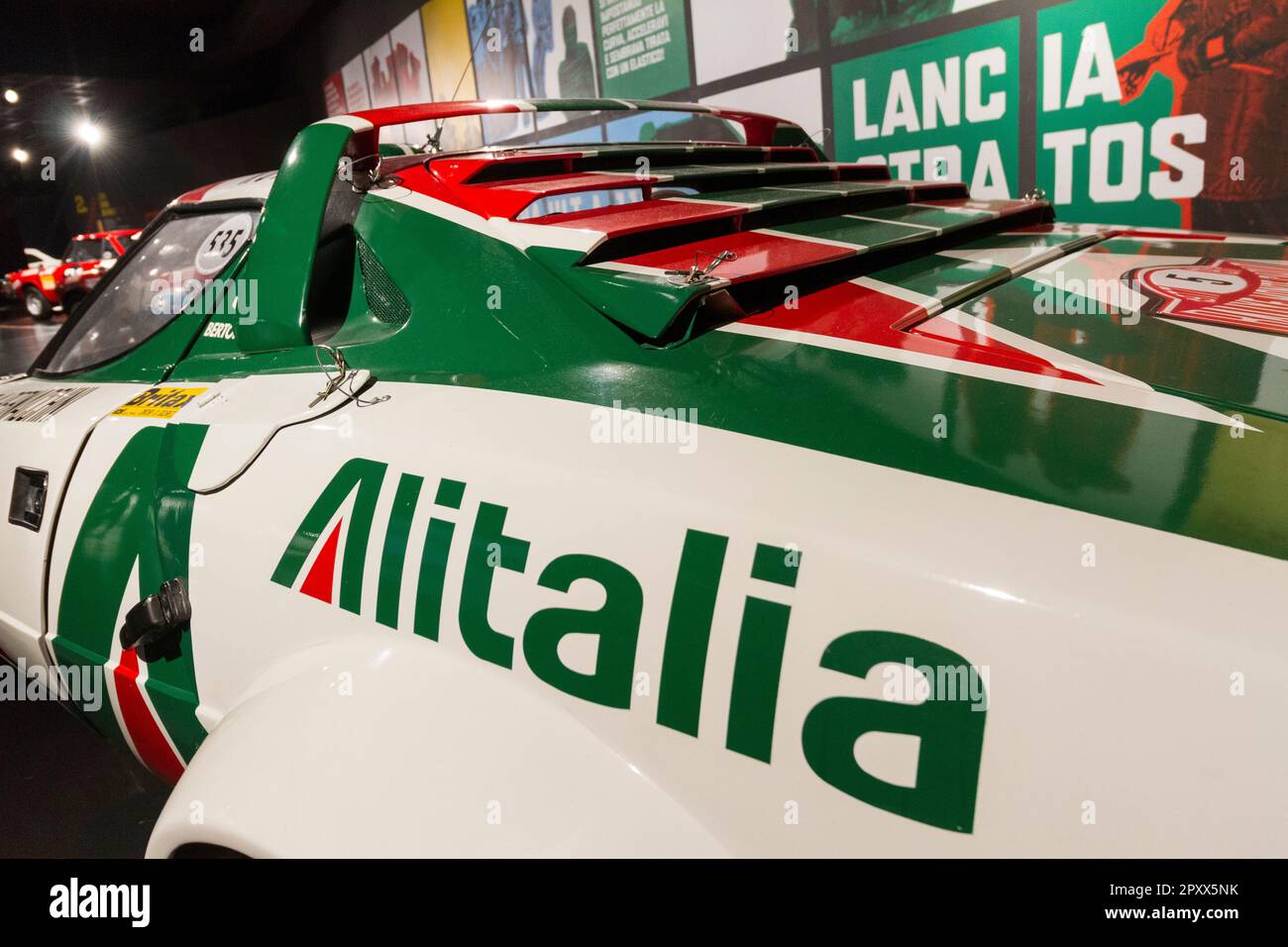 Lancia Stratos (1975). Exhibition of old rally cars "Golden age of ...
