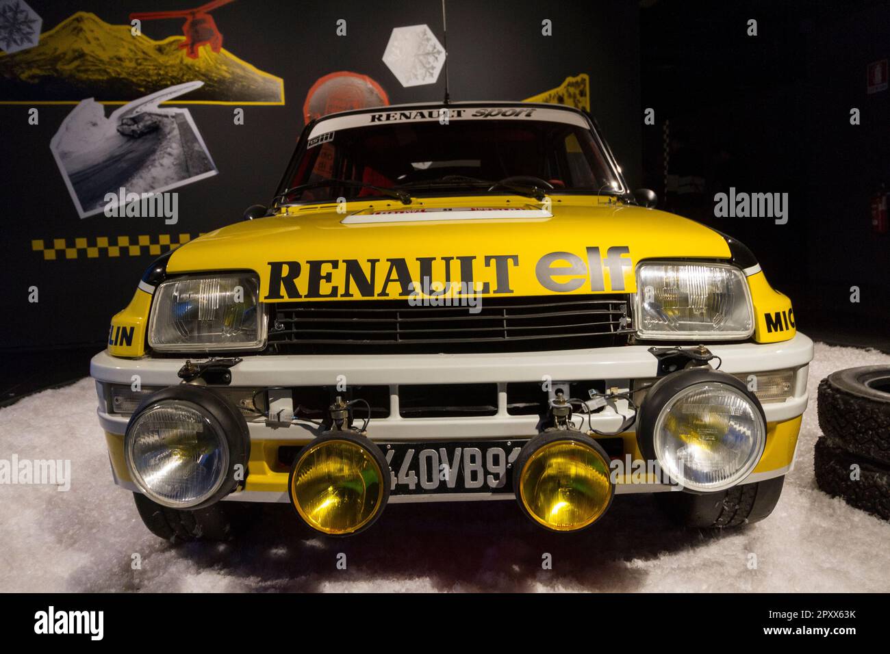 Renault 5 Turbo (1981). Exhibition of old rally cars "Golden age of ...