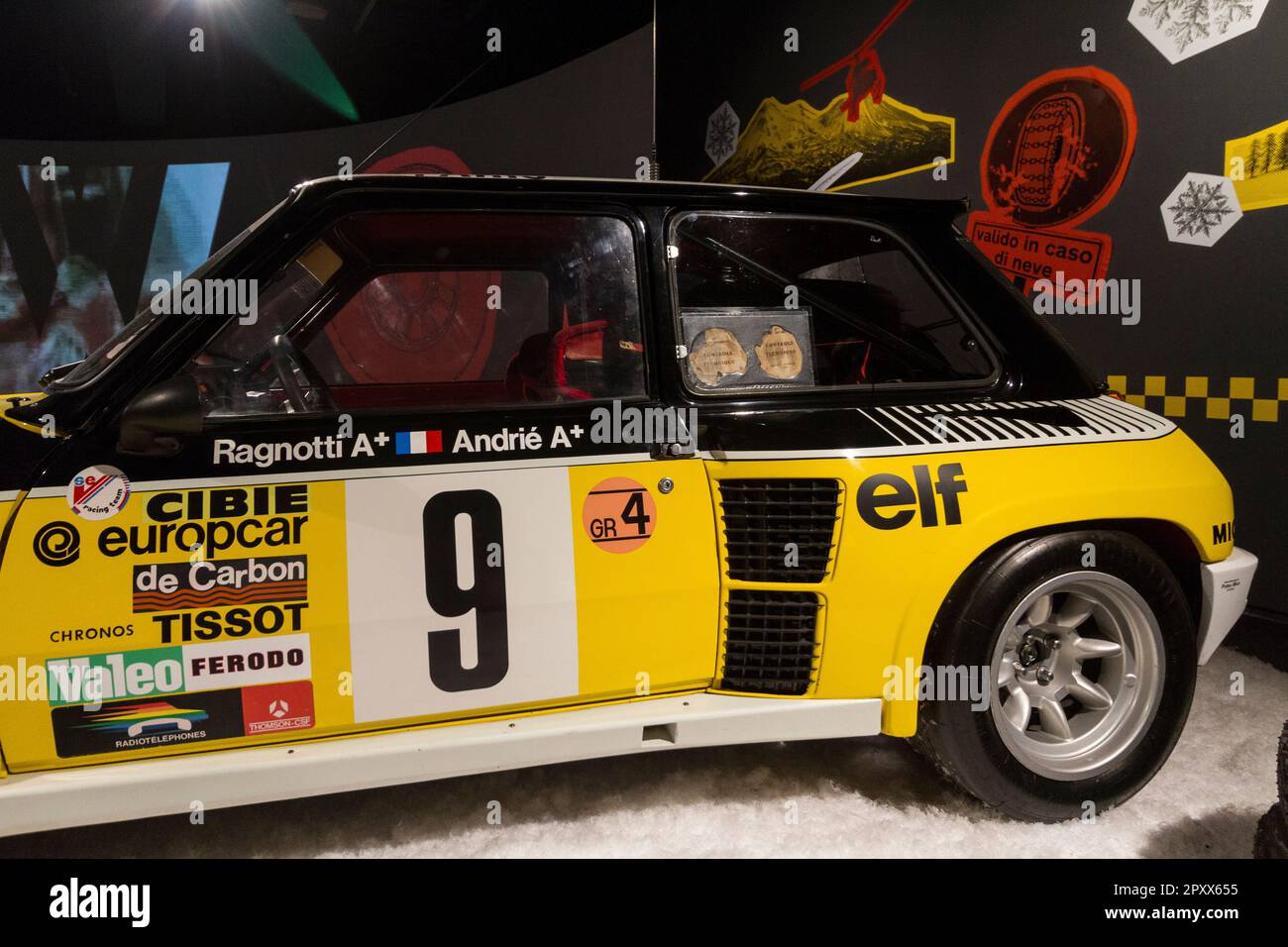 Renault 5 Turbo (1981). Exhibition of old rally cars "Golden age of ...