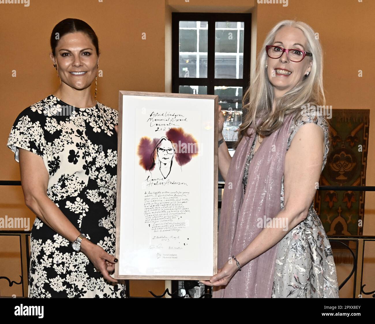 Crown Princess Victoria and American author Laurie Halse Anderson, 2023 ...