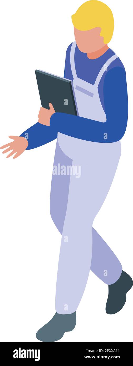 Person worker icon isometric vector. Man service. Tool job Stock Vector ...