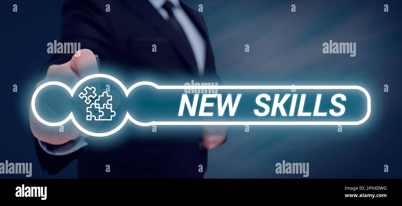 Conceptual caption New Skills, Conceptual photo Recently Acquired ...