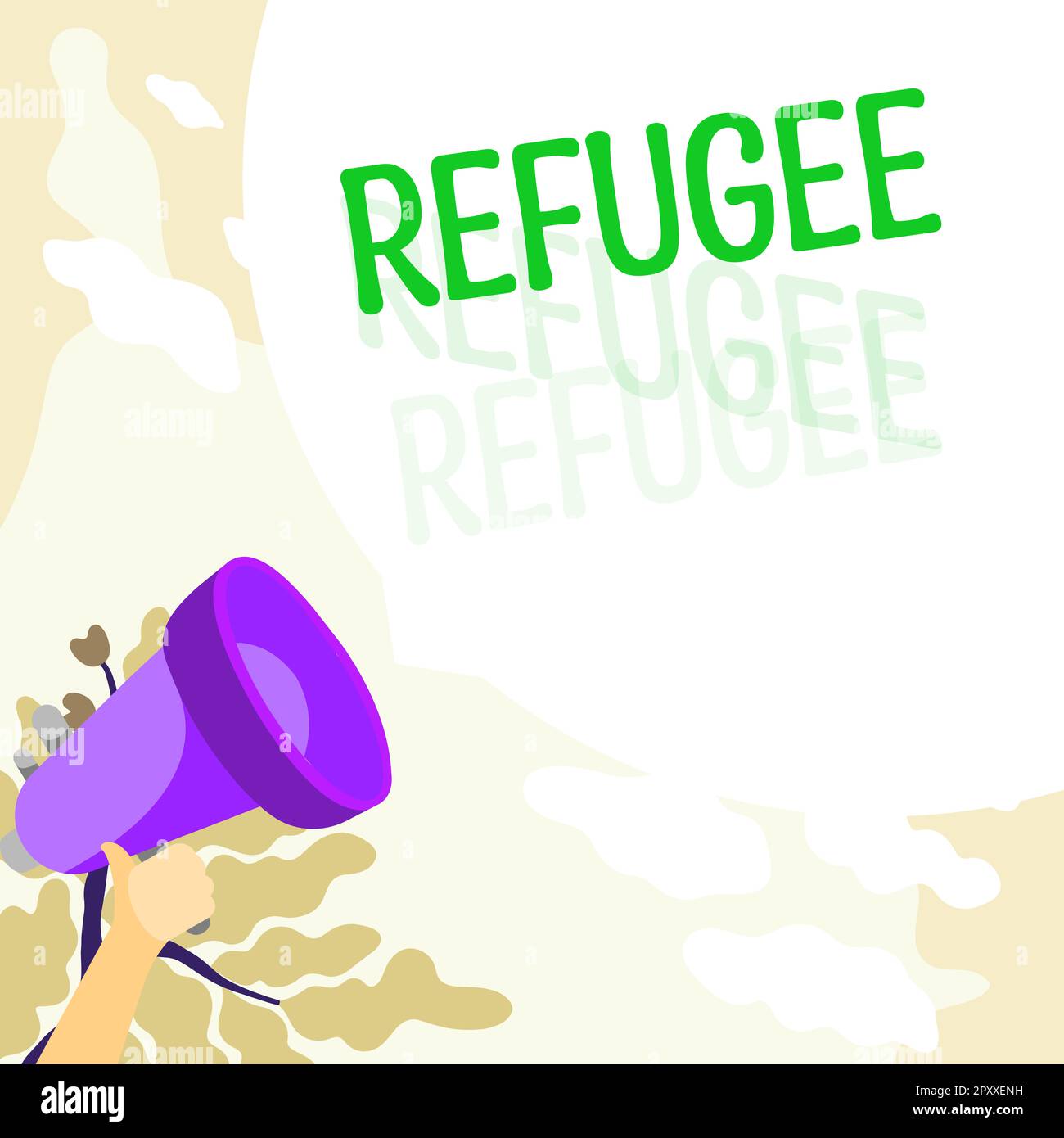 Writing displaying text Refugee, Business showcase refer to movements ...