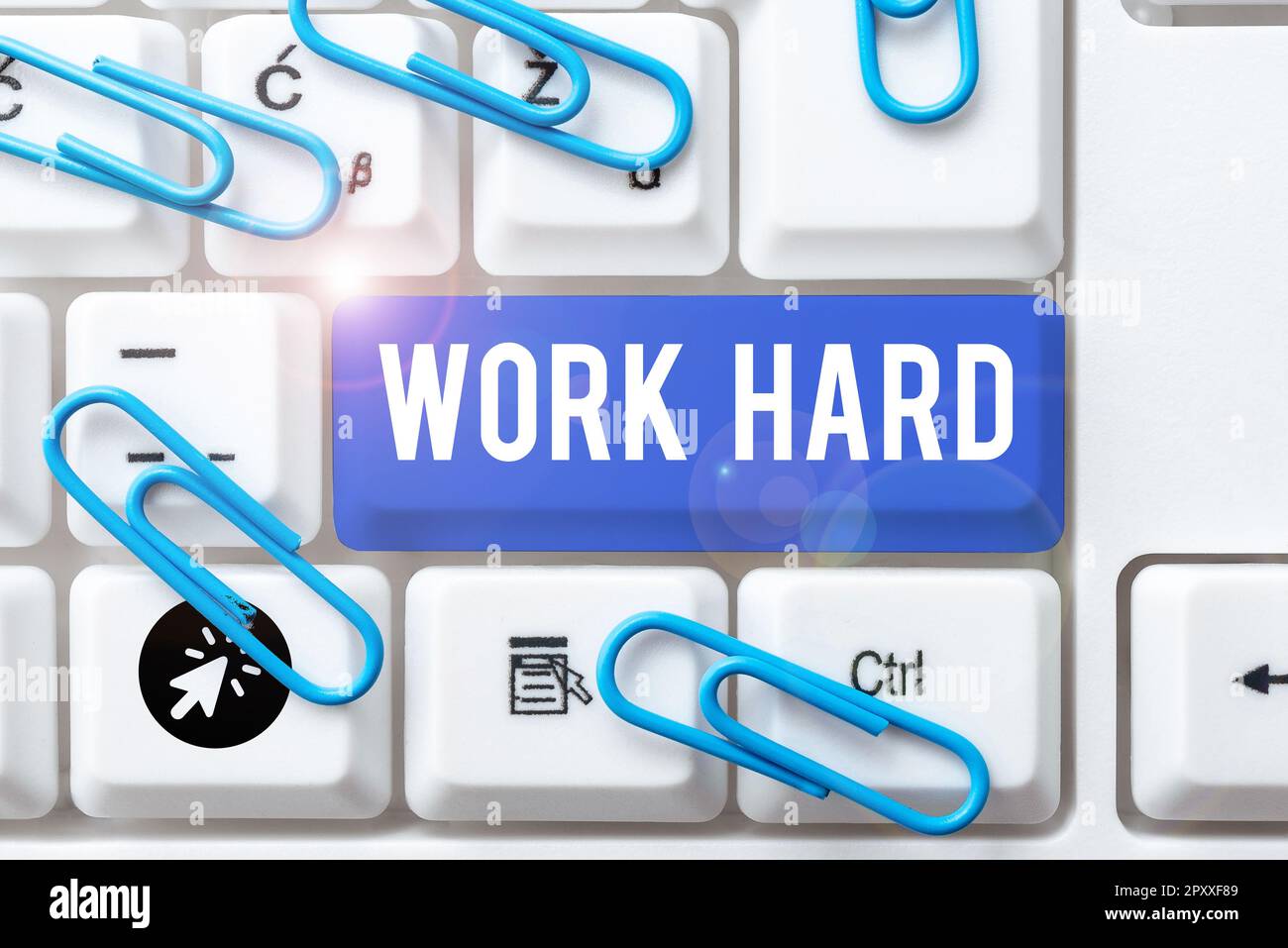 Text showing inspiration Work Hard, Business idea Laboring that puts ...