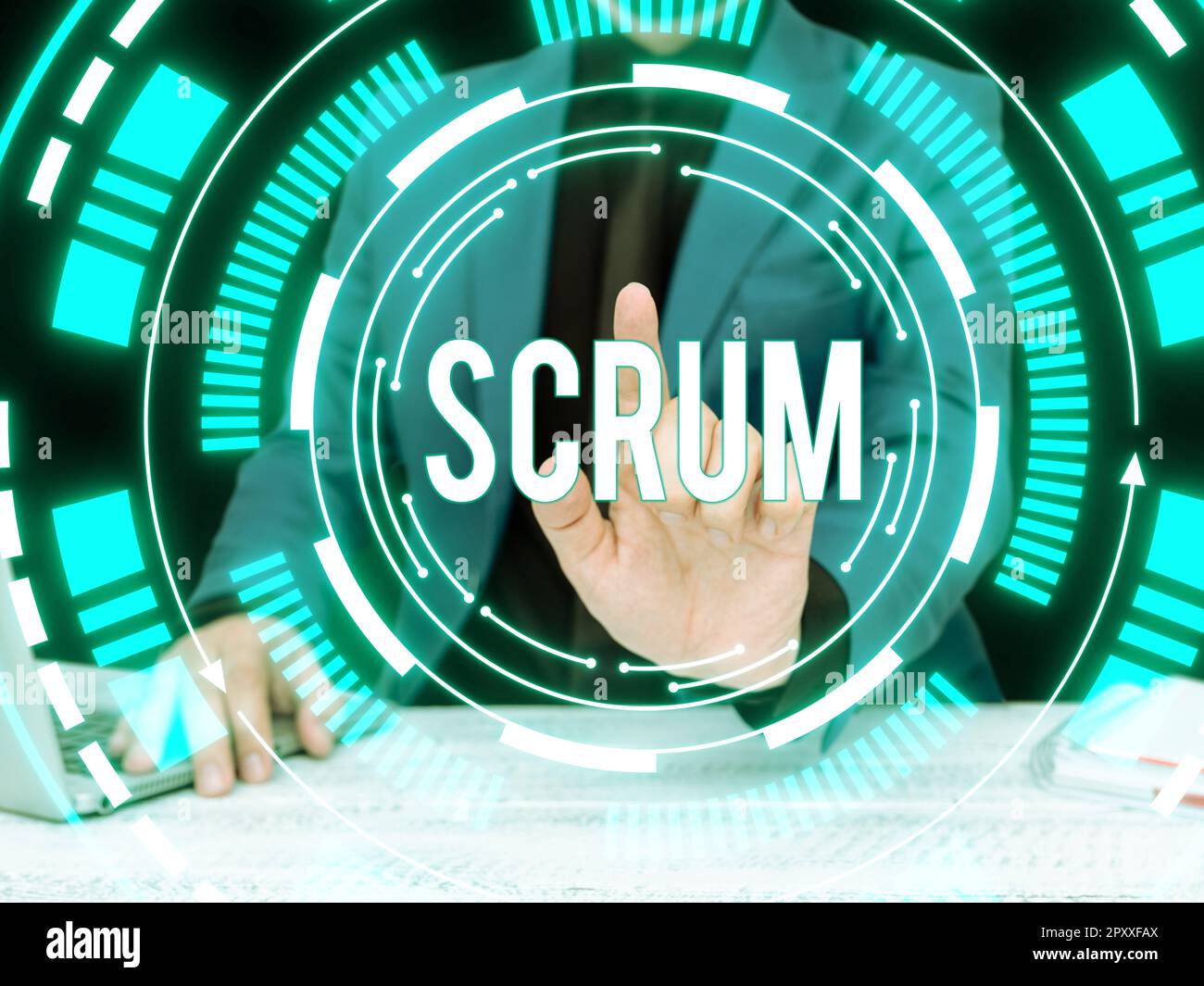 Conceptual display Scrum, Word Written on handwriting as distinct from ...