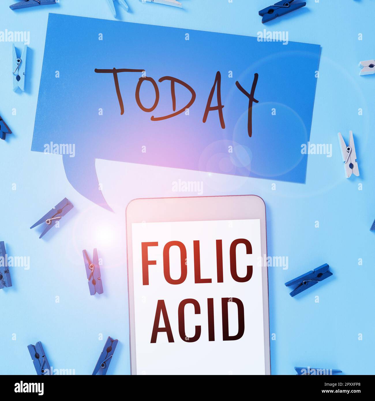 Text showing inspiration Folic Acid, Business showcase Vitamin required ...