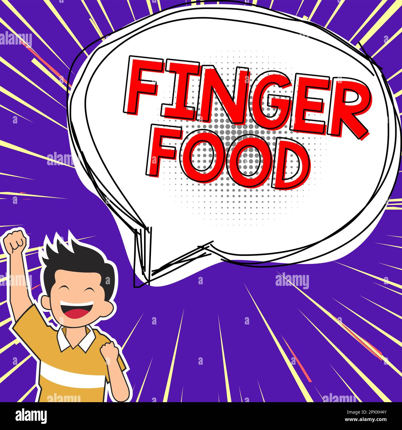 Writing displaying text Finger Food, Business overview products and ...