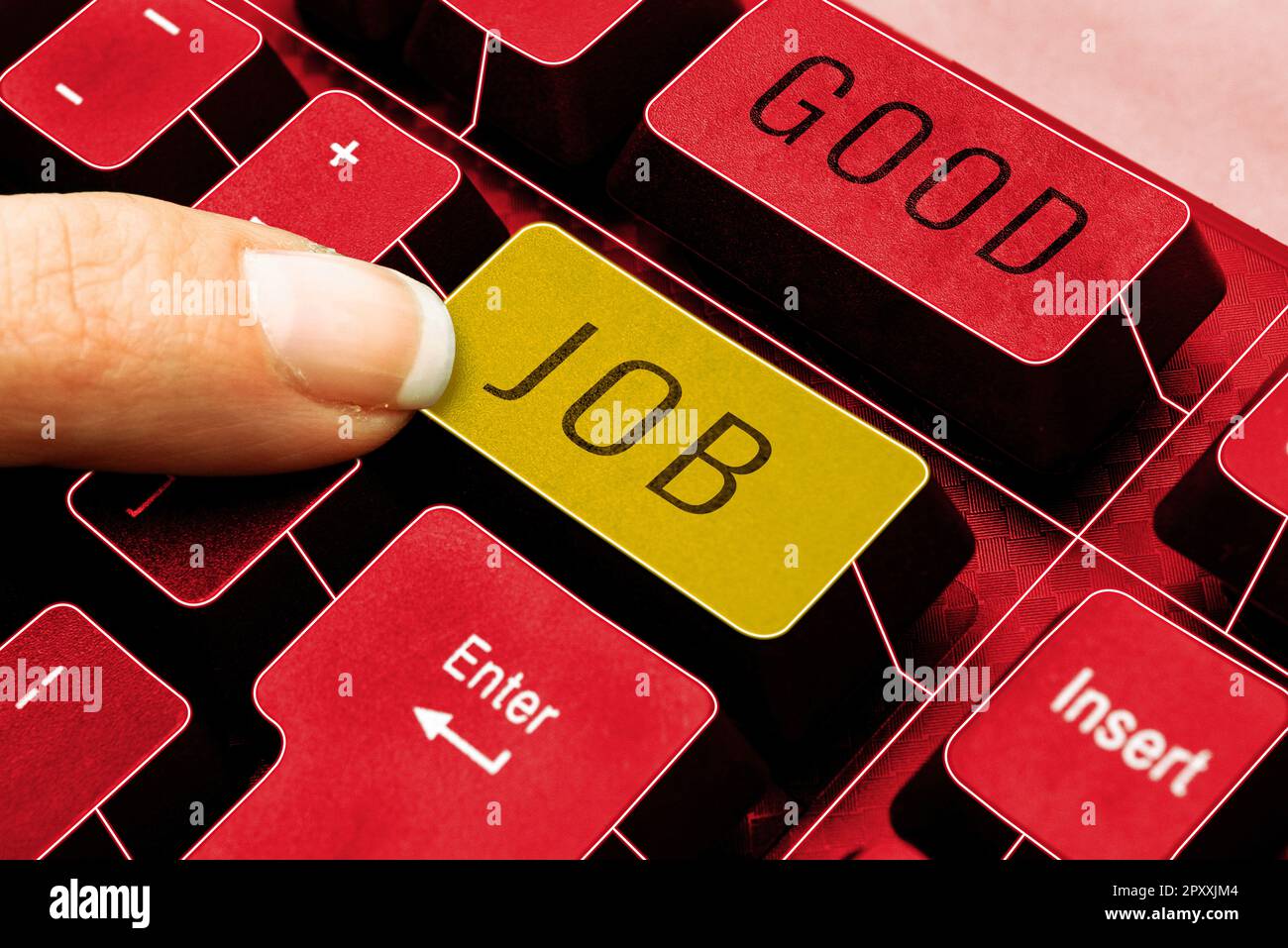 Hand writing sign Good Job, Business showcase encourage someone for his ...