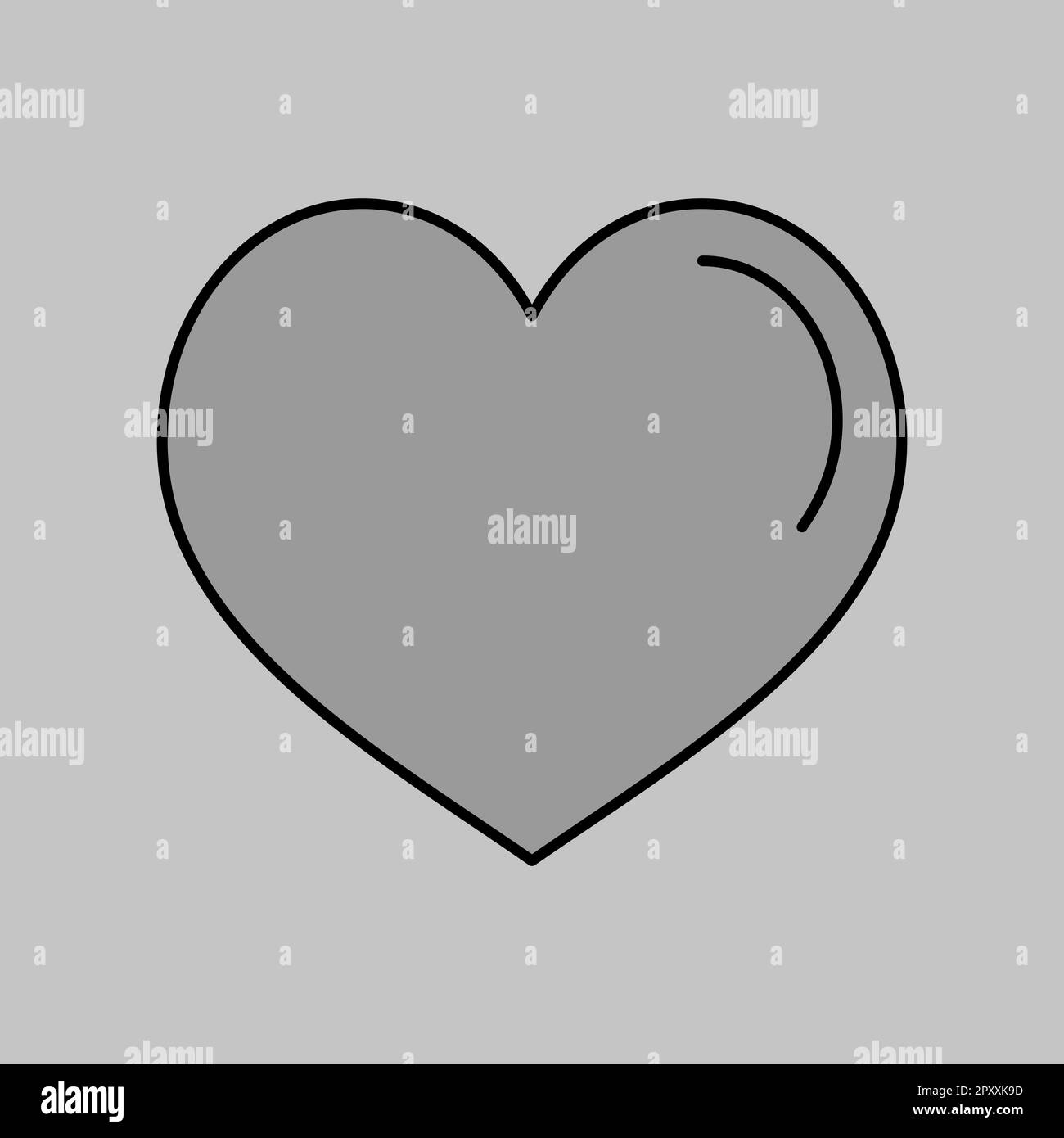 Heart glyph icon. Love symbol Valentine Day. Vector illustration ...