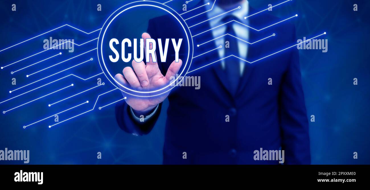 Conceptual display Scurvy, Concept meaning disease caused by a lack of ...