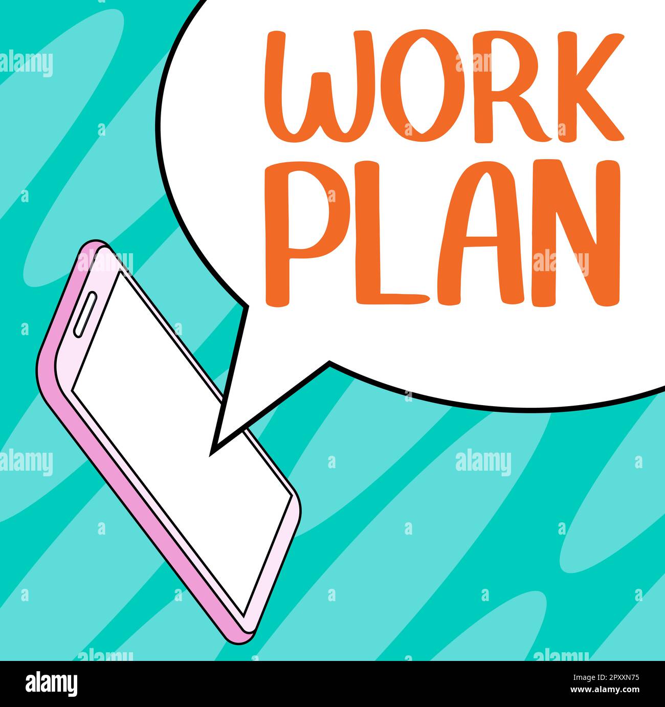 Inspiration showing sign Work Plan, Word for project to be accomplished ...