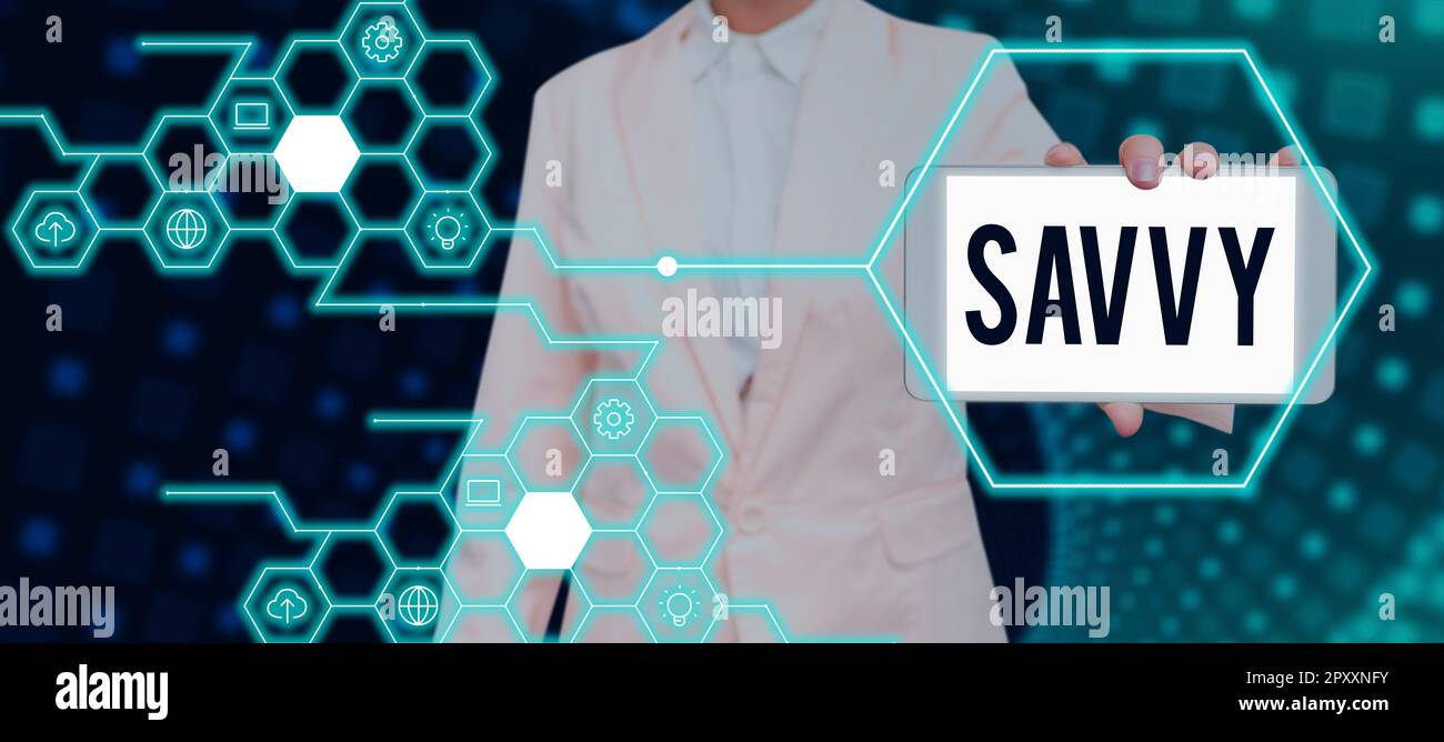 Inspiration showing sign Savvy, Business idea having perception ...