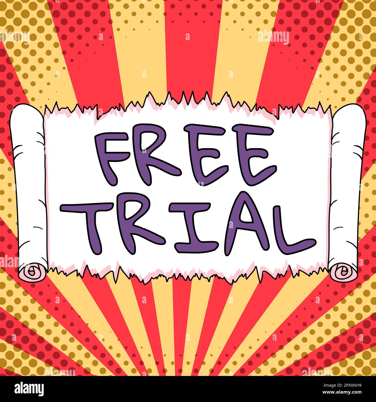 Text showing inspiration Free Trial, Concept meaning Product or service ...