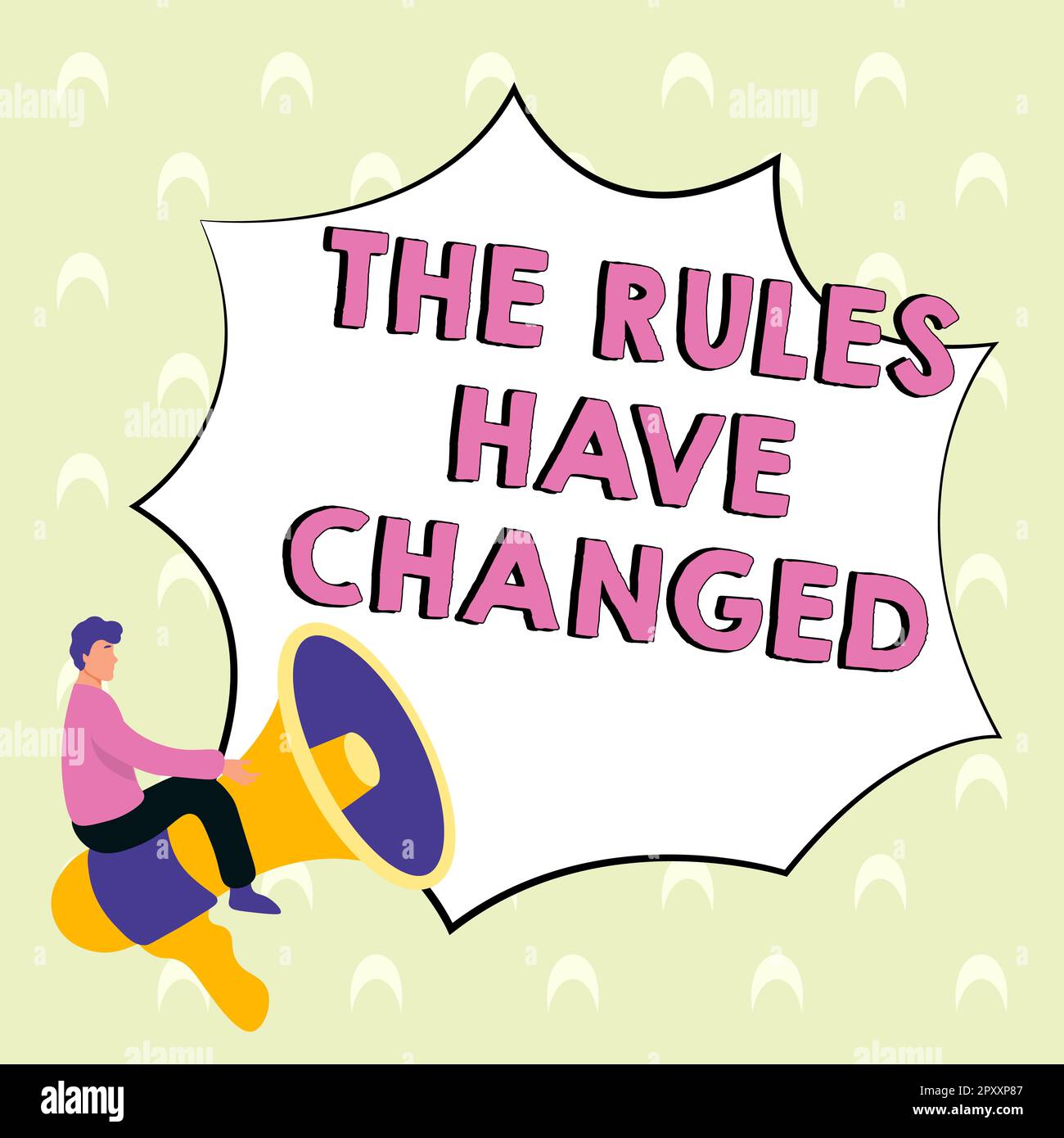 Hand writing sign The Rules Have Changed, Business approach the ...