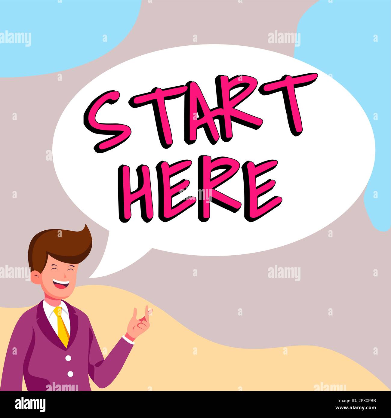 Inspiration showing sign Start Here, Business idea telling someone this ...