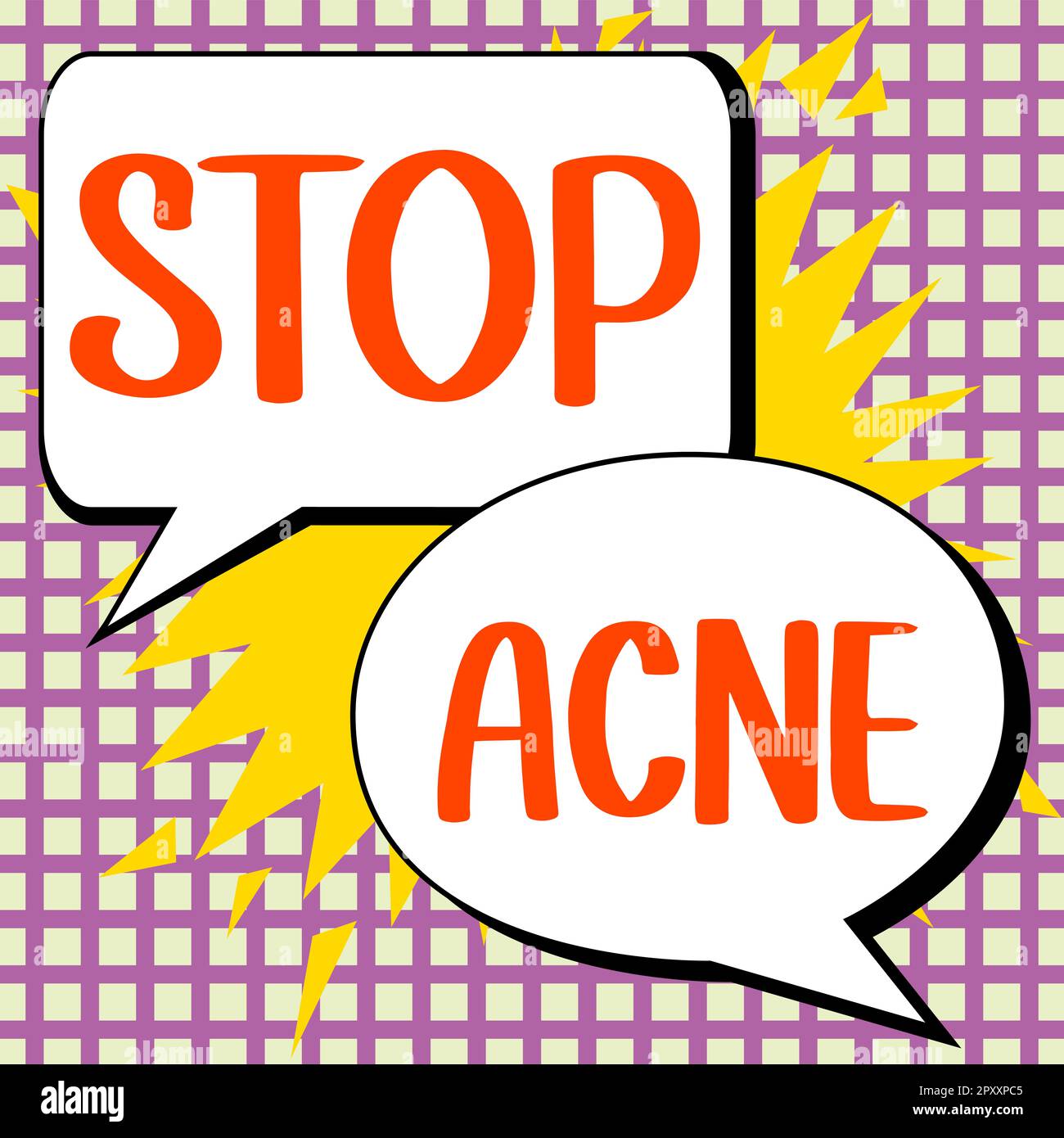 Sign displaying Stop Acne, Internet Concept control the occurrence of ...
