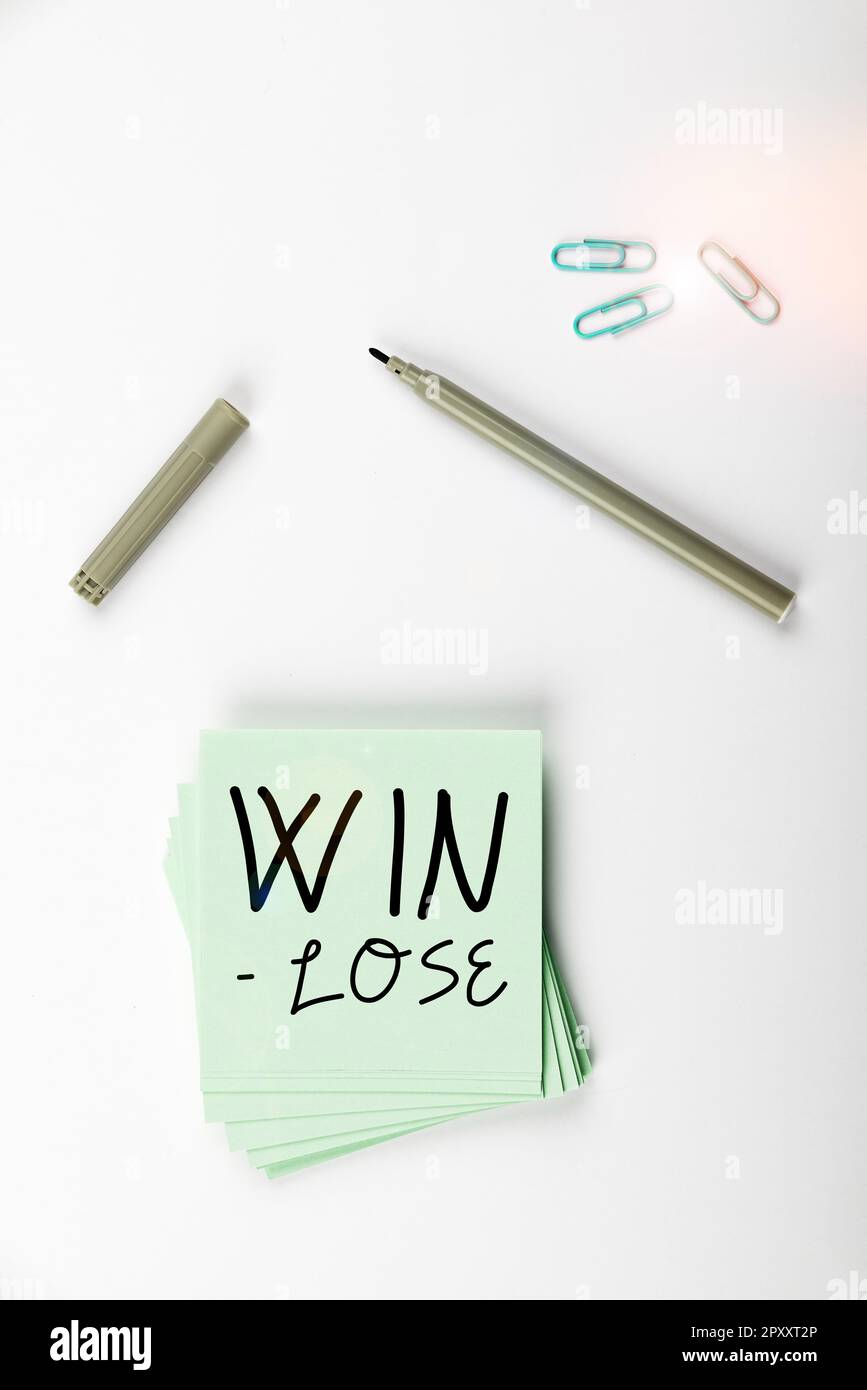 Conceptual display Win Lose, Internet Concept the conflict-promoting ...