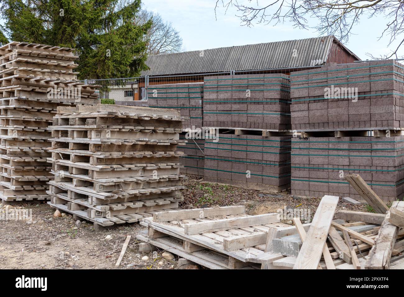 Old wood texture of pallets for background hi-res stock photography and ...
