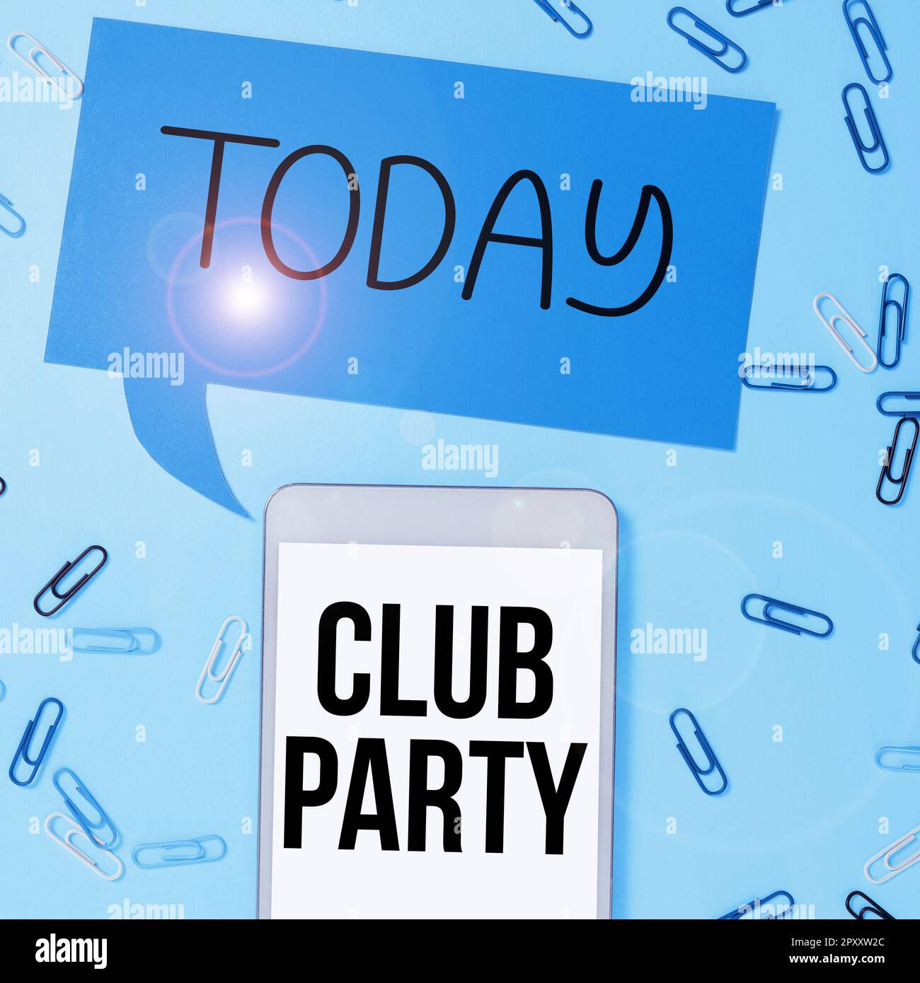 Hand writing sign Club Party, Business concept social gathering in a ...
