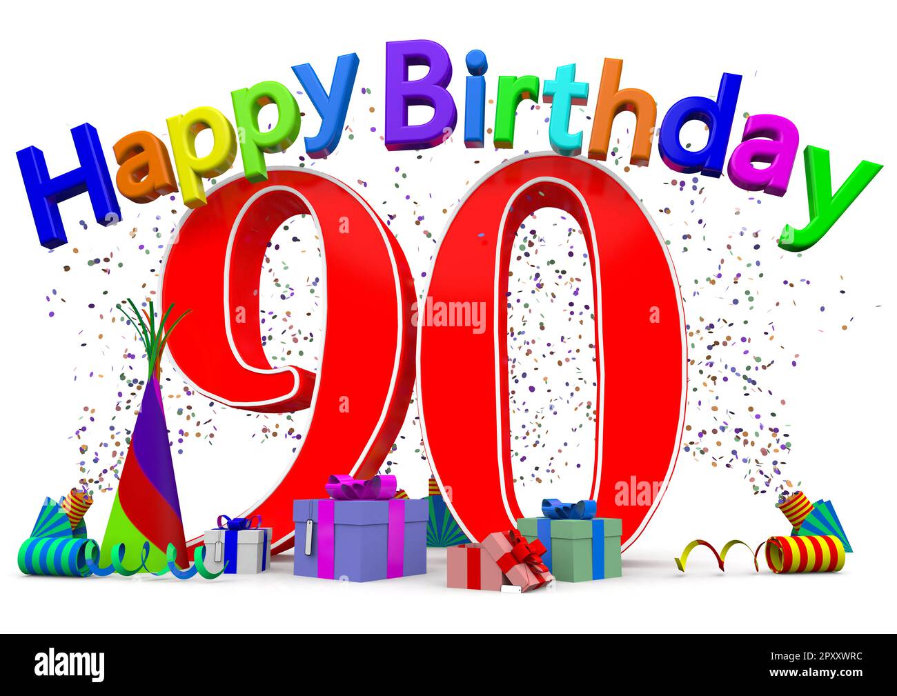 A Big Number With Presents Confetti And The Lettering Happy Birthday a-big-number-with-presents-confetti-and-the-lettering-happy-birthday