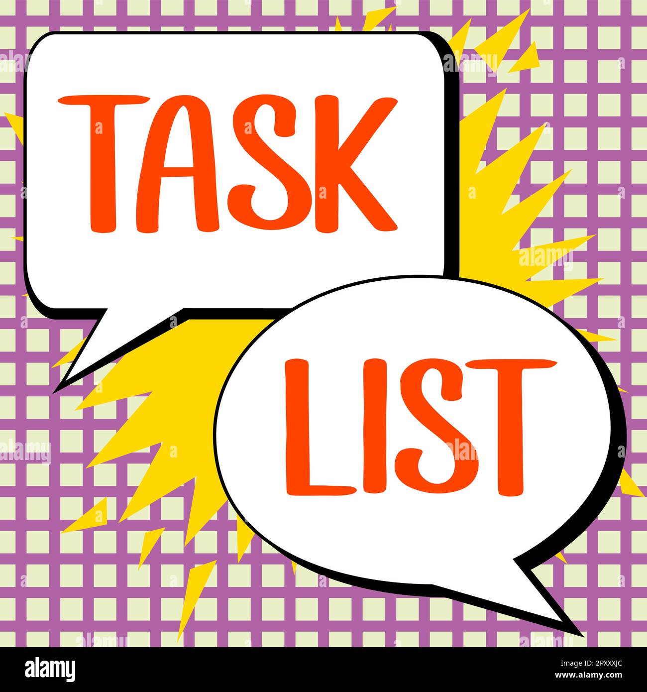 Handwriting text Task List, Word Written on Planification reminder ...