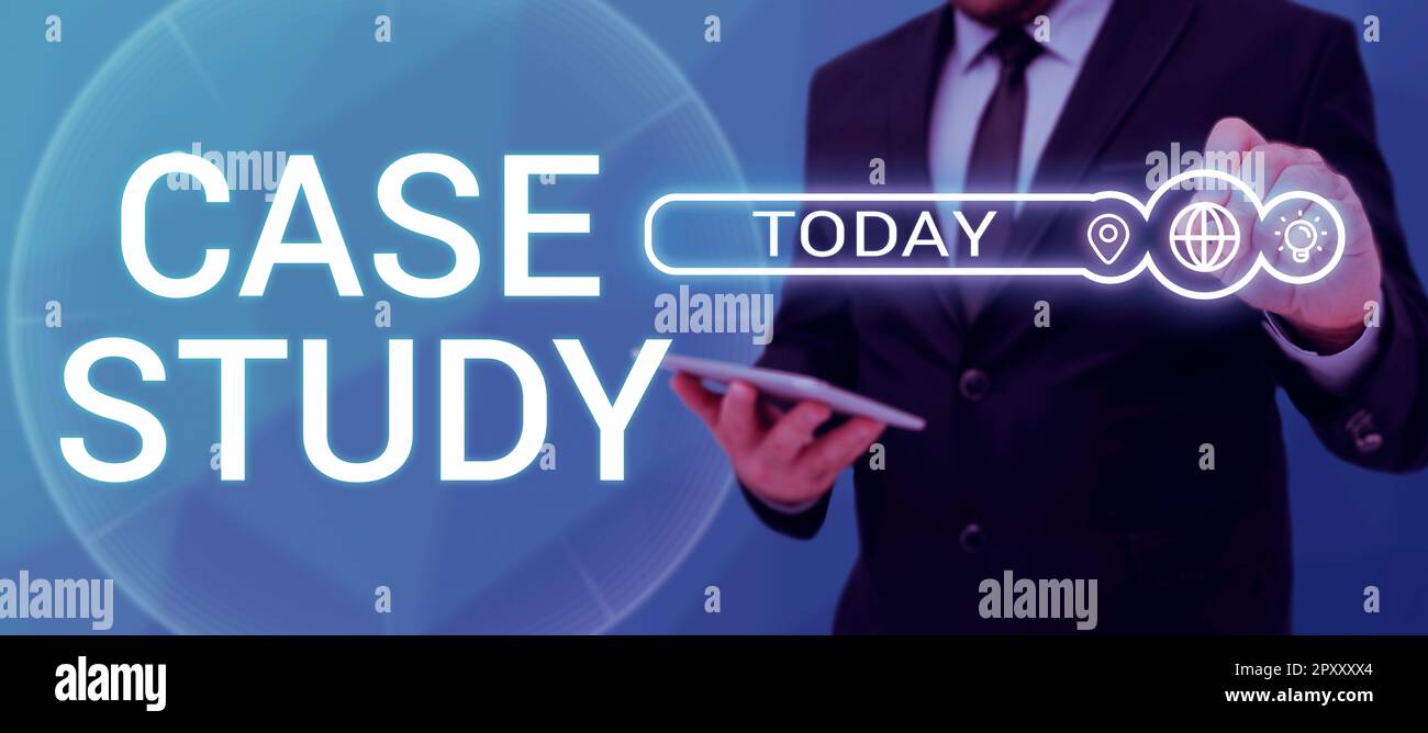 Handwriting text Case Study, Concept meaning A subject matter to be ...