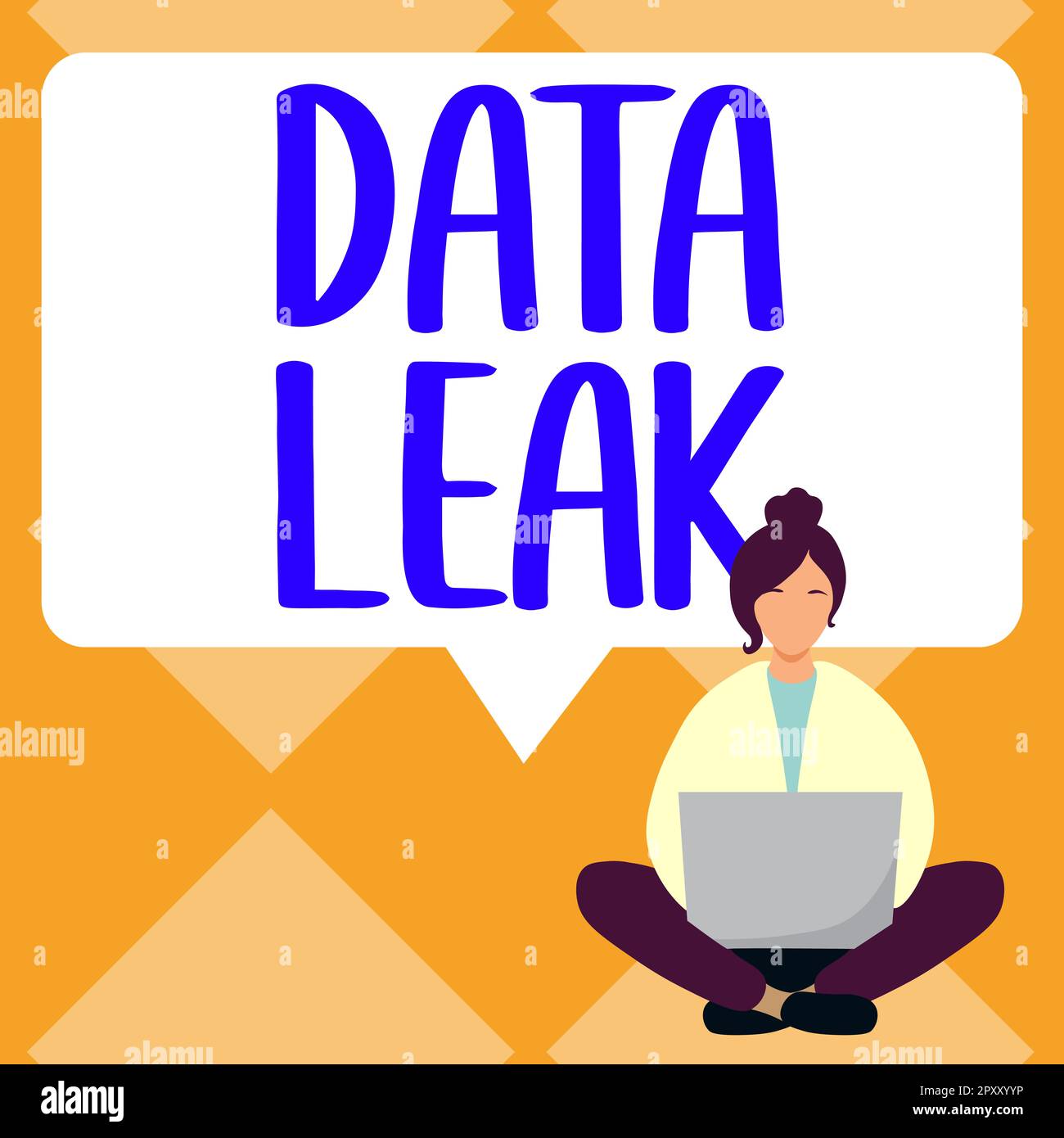 Handwriting text Data Leak, Word Written on released illegal ...