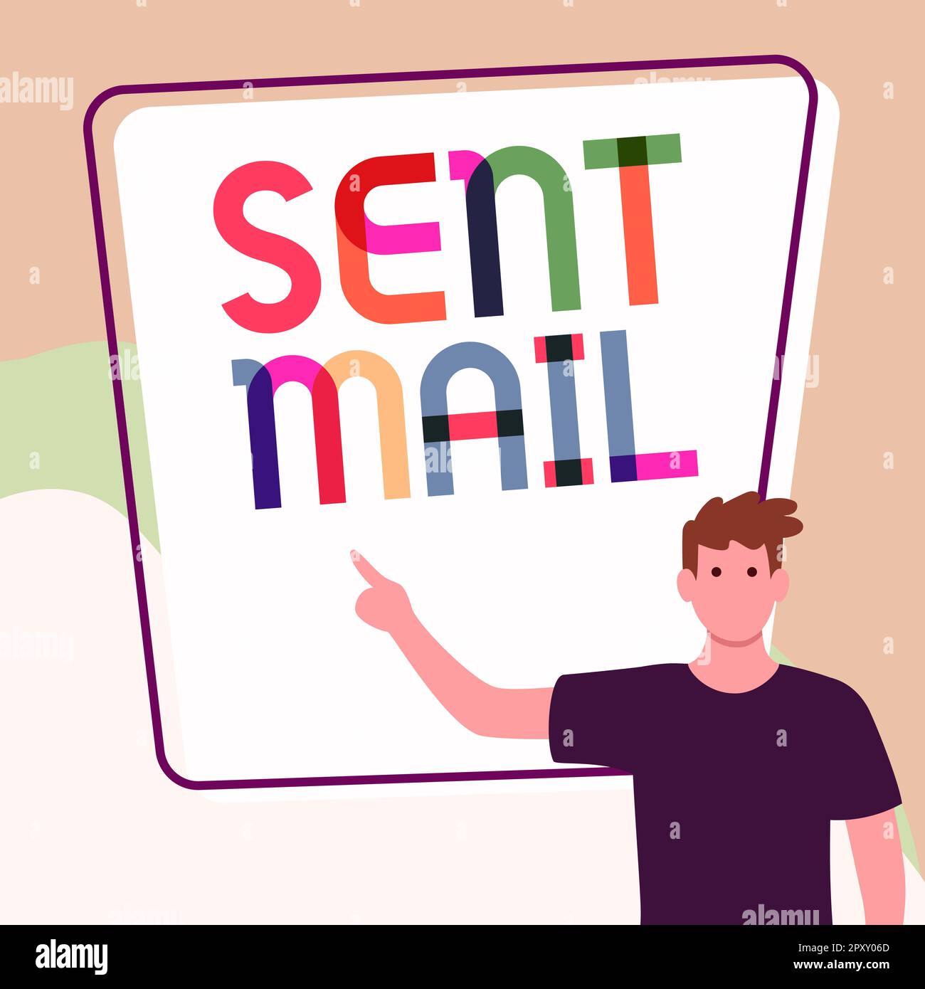 Sign displaying Sent Mail, Internet Concept Event where a letter to be ...