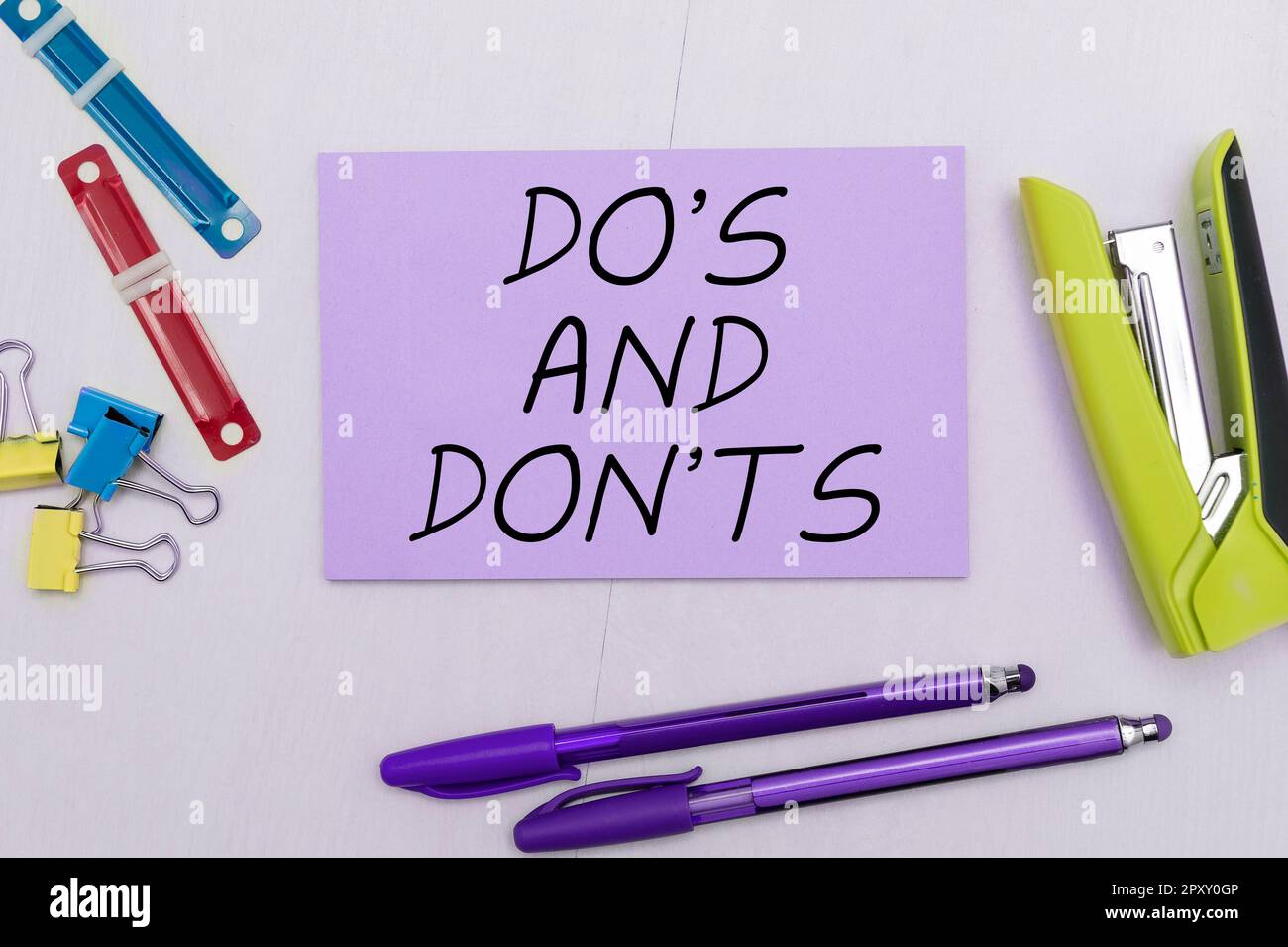 Sign displaying Do's And Don Ts, Business approach Confusion in one's ...