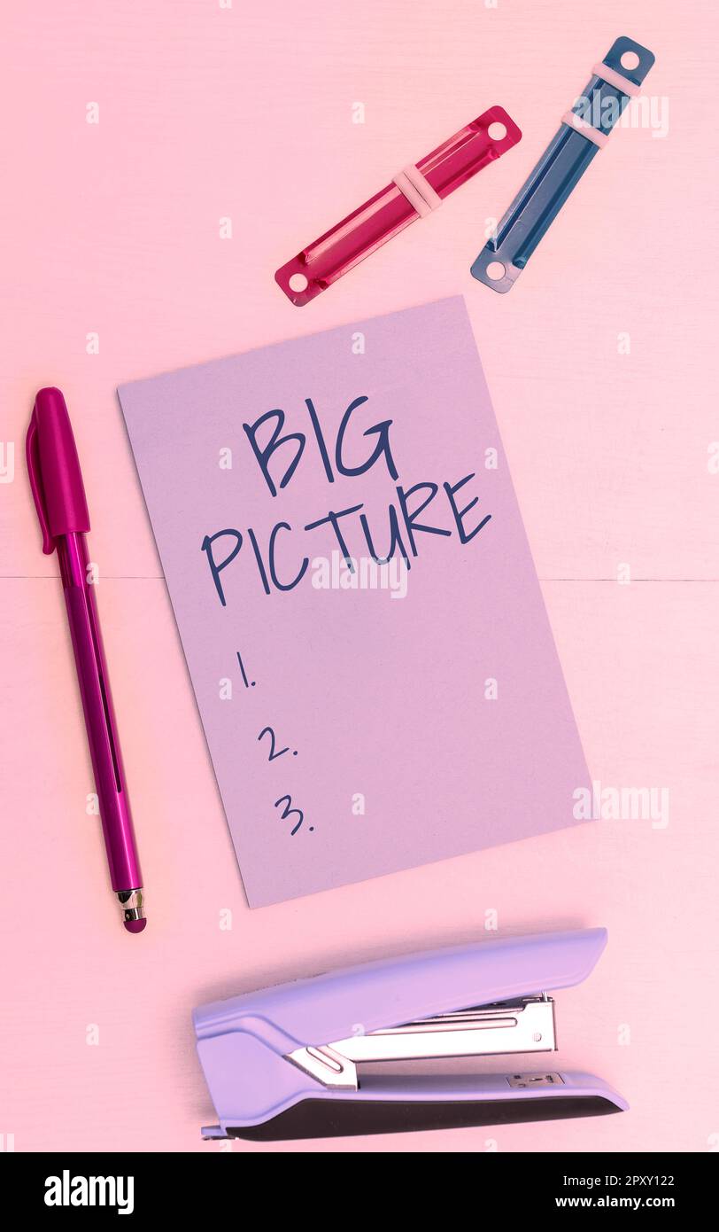 Conceptual display Big Picture, Concept meaning most important facts ...