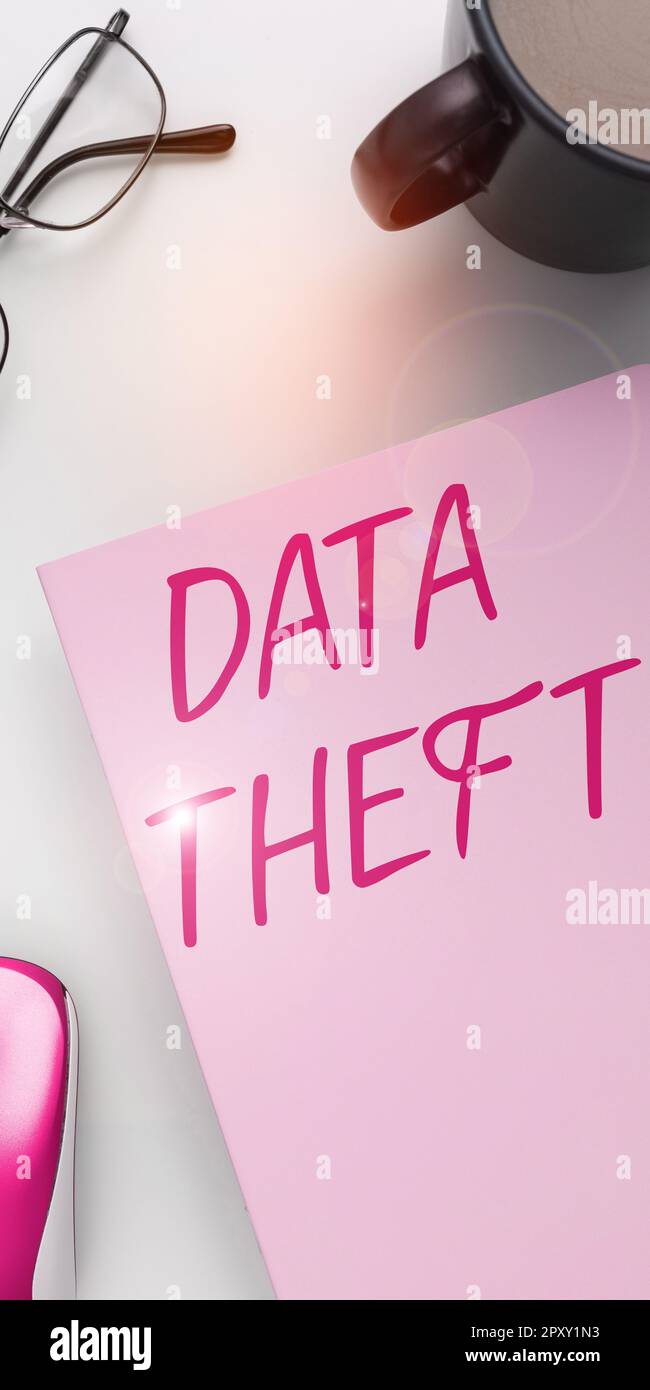 Inspiration showing sign Data Theft, Concept meaning illegal transfer ...