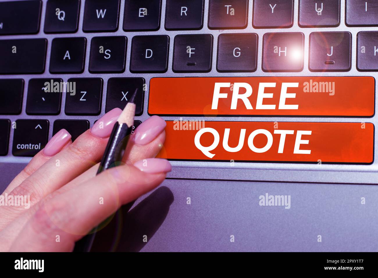 Sign displaying Free Quote, Concept meaning A brief phrase that is ...