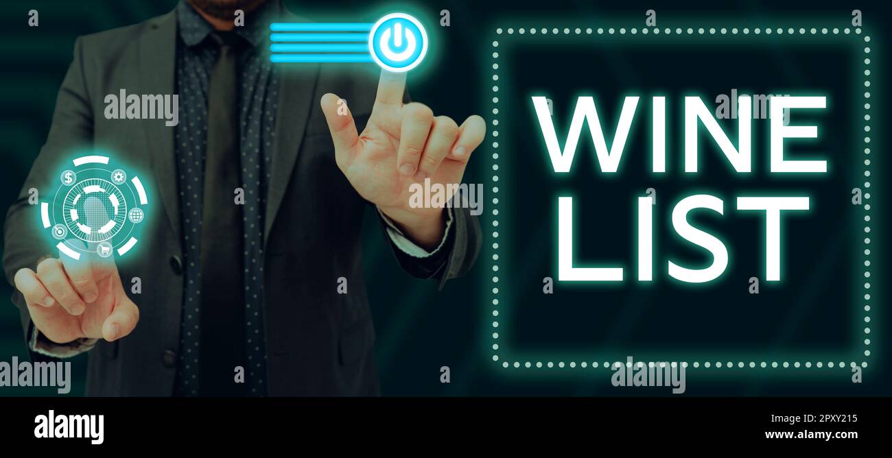 Sign displaying list concept hi-res stock photography and images - Alamy