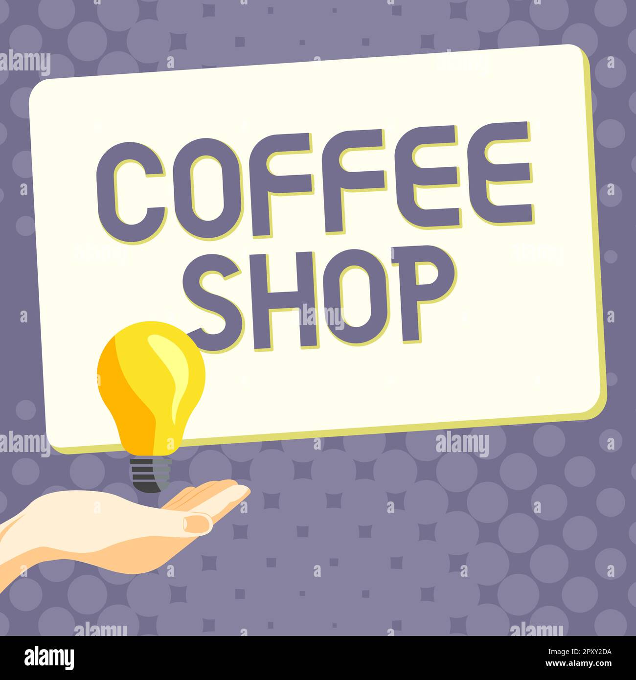 Text sign showing Coffee Shop, Word Written on small informal ...