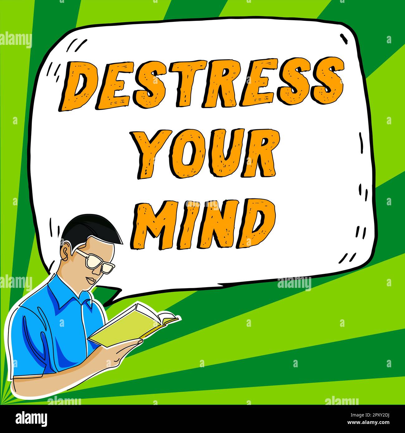 Conceptual caption Destress Your Mind, Business idea to release mental ...