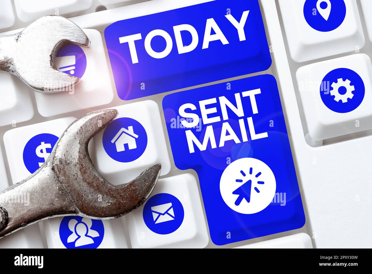 Sign displaying Sent Mail, Word Written on Event where a letter to be ...