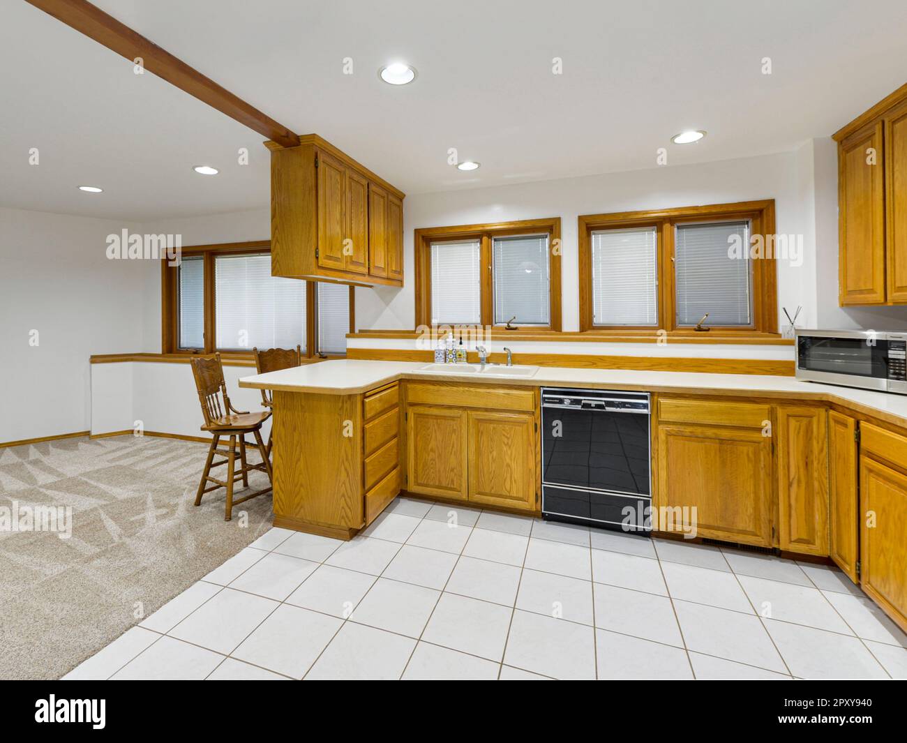 Modern residential kitchen interior Stock Photo - Alamy