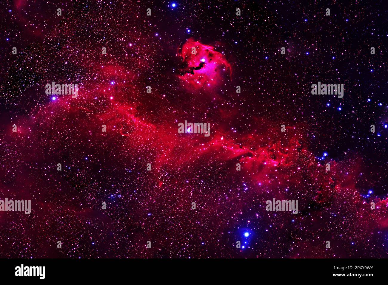 A red galaxy in deep space. Elements of this image furnished NASA. High ...