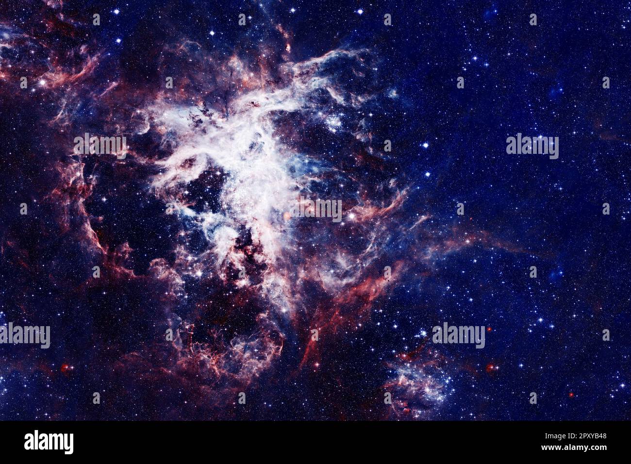 A bright, beautiful cosmic nebula. Elements of this image furnished ...