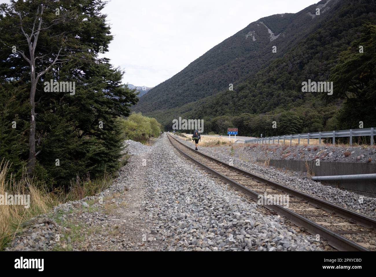 Scenic view of the New Zealand high country and wilderness, featuring a ...