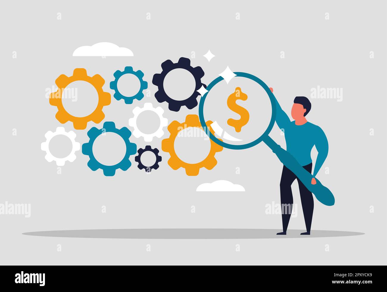 Work optimization for more efficient results. A man stands with a ...