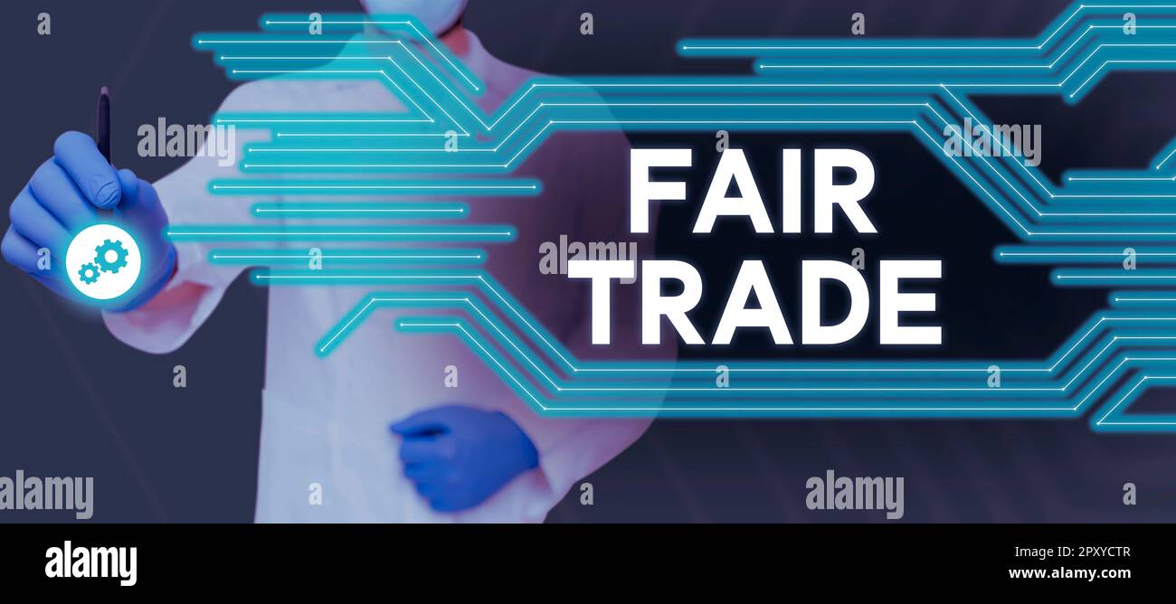 Conceptual display Fair Trade, Business idea Small increase by a ...