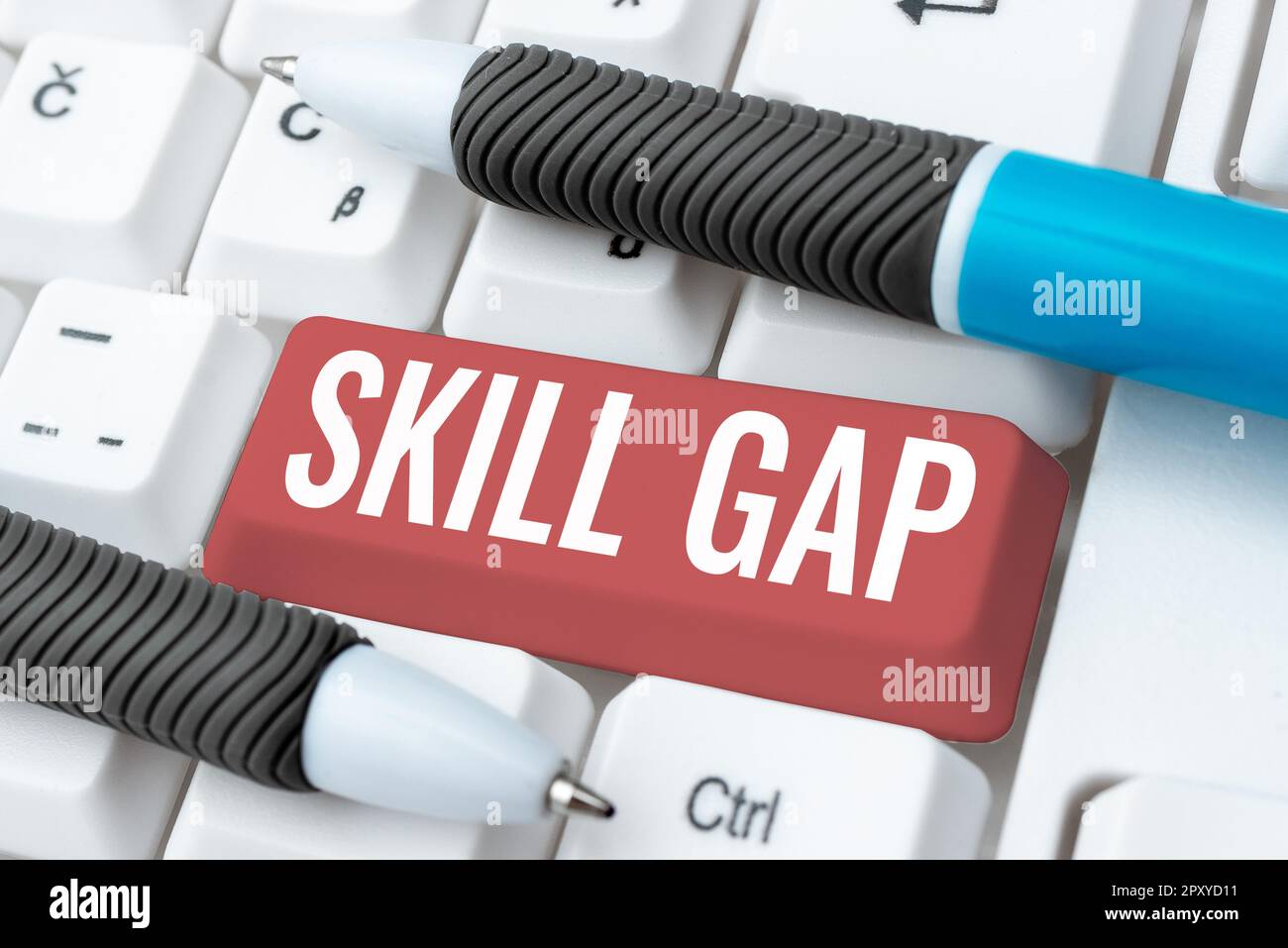 Text showing inspiration Skill Gap, Word Written on Refering to a ...